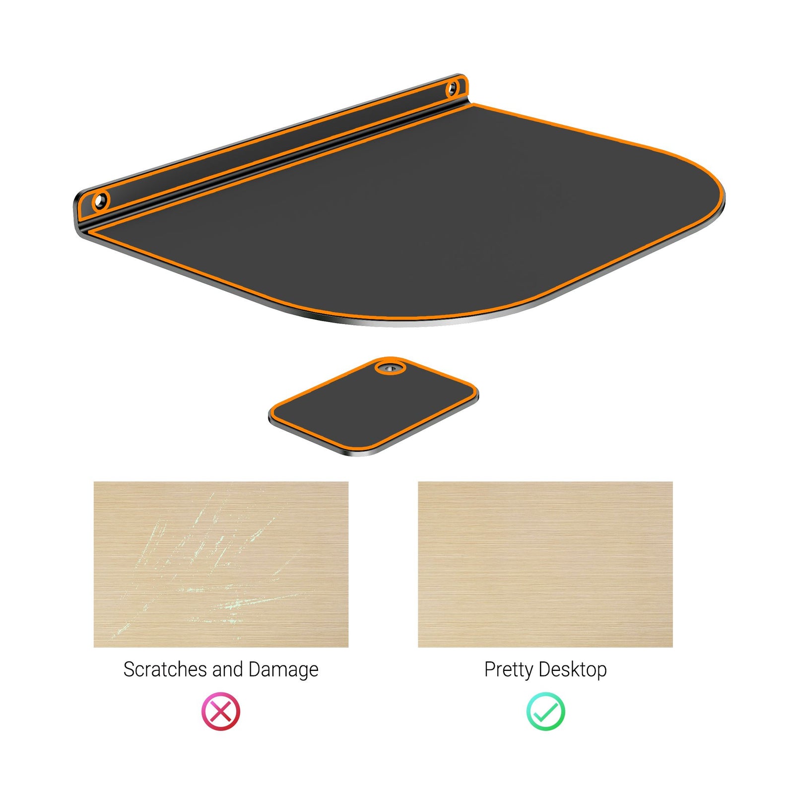 Monitor Arm Reinforcement Plate for Desk Setup | Flujo Singapore